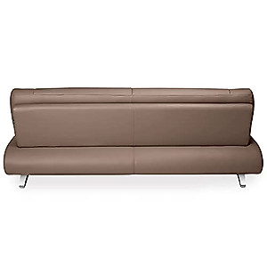 Zuri Furniture Modern Aspen Brown Microfiber Leather Sofa