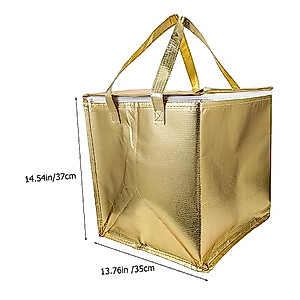 Reusable Grocery Bag Insulation foldable grocery shopping tote food transport cooler insulated bento Food Delivery Storage aluminum Stands Upright Warmer Grocery Delivery Bag