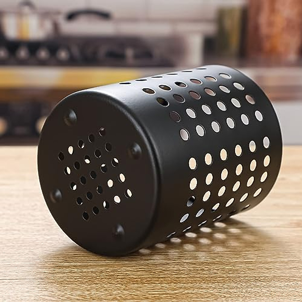 KSENDALO 2Pack Utensil Drying Rack Stainless Steel Utensil Holder Sink Silverware Holder Utensil Drying Basket Kitchen Countertop Flatware Strainer Silverware Dryer Black(LS)