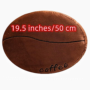 XIGUI 19.5 inches Coffee Bean Plush Soft Toy,Comfort Stuffed Toy Pillow Plushie,Birthday Gifts, Home furnishings.