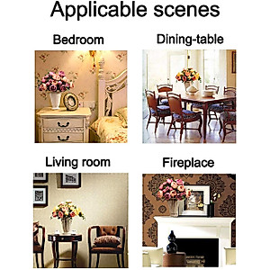 Jim's Cabin Artificial Flowers Fake Silk Peony Flower Bouquet Floral Plants Decor for Home Garden Wedding Party Decor Decoration(Dark Blue)