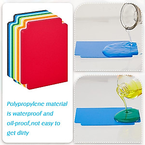 Trading Card Dividers Multicolor Card Page Dividers Frosted Card Separator with Tabs Plastic Divider Cards for Games Sports, 2.7 x 3.8 Inches (50)