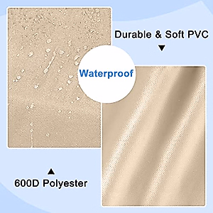 ABCCANOPY Outdoor Patio Table Cover Outdoor Bar Cover Bistro Set Cover 600D Oxford Waterproof Anti-UV Covers Table and Chairs Set Cover for 60x34x30 Inches