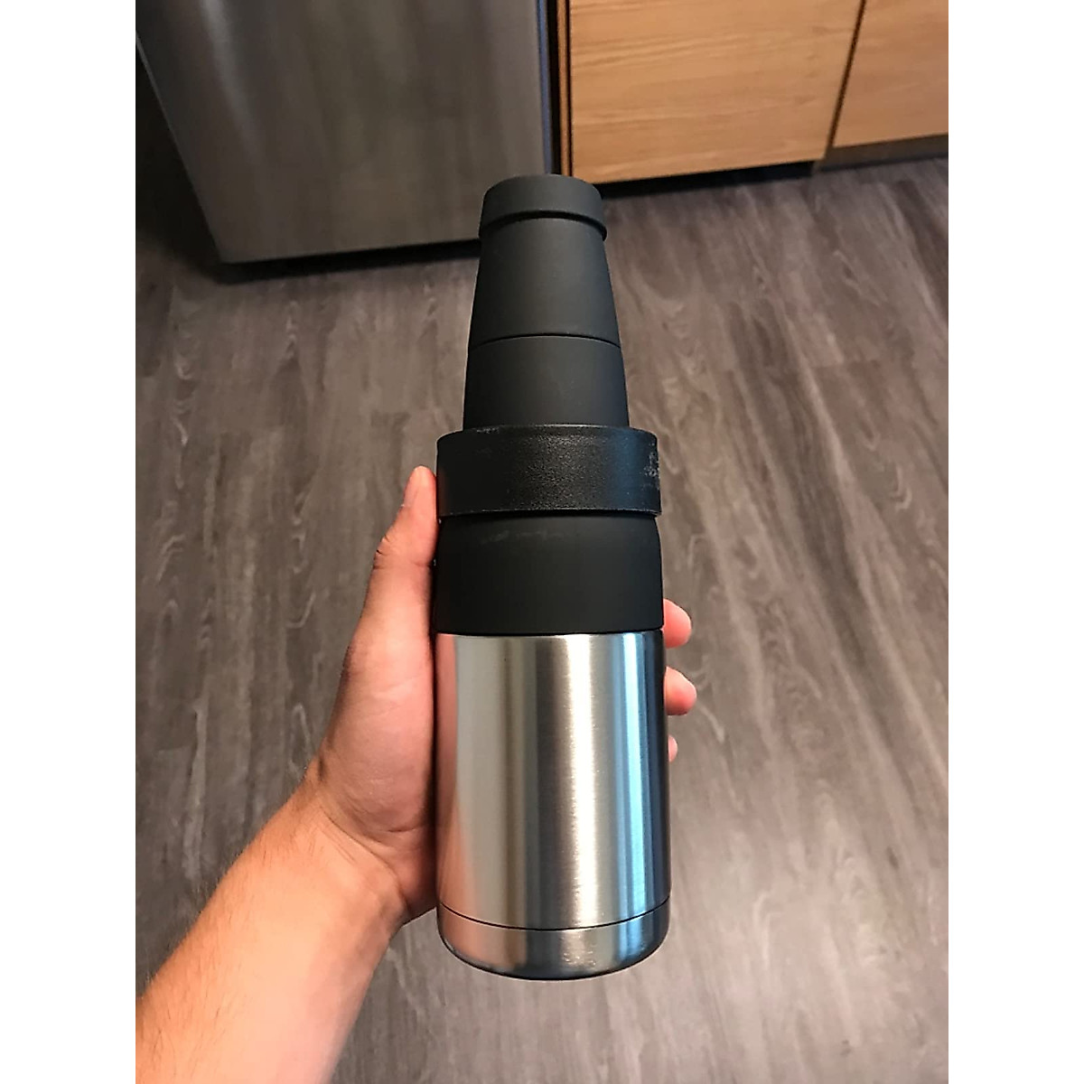 Stainless Steel Vacuum Insulated Double Walled Stainless Steel Cooler with Beer Opener 3 in 1 Beer Bottle and Can Cooler, 12 oz. Slim Can Insulator Holder (green)