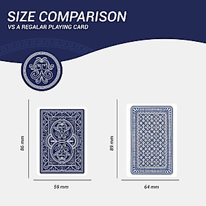 Weighted Heavy Deck of Cards Ideal for Outdoors | Wind-Resistant Waterproof Playing Cards | Thick Plastic Protected Poker Cards (Midnight Blue)
