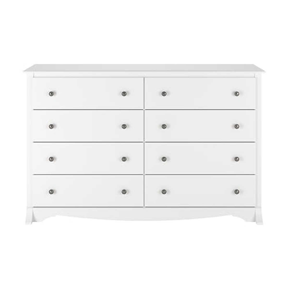 Prepac Sonoma 8 Drawer Double Dresser for Bedroom, Wide Chest of Drawers, Bedroom Furniture, Clothes Storage and Organizer, 17.25" D x 59" W x 37" H, White