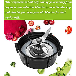 Blender Blade for Oster Osterizer with Sealing Ring Gasket Blender 4902 Blender Jar Bottom Coupling Stud Pin Kit Compatible with Oster Blender Glass Jar Replacement Kit