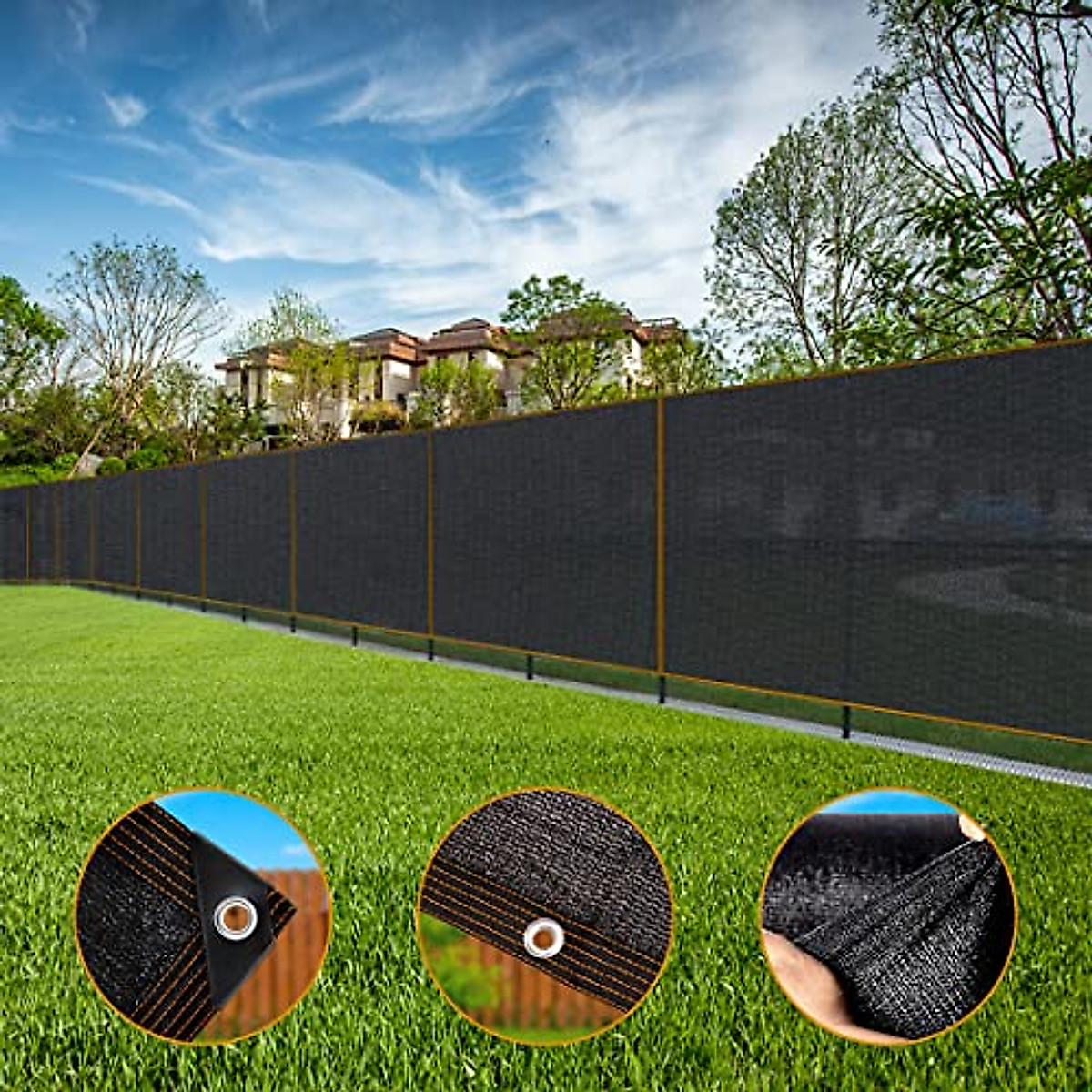 Shade Cloth - Garden Shade Mesh Netting with Grommets Outdoor Sun Shade Cover for Pergola Patio Plants Greenhouse Chicken Coop Black 90% Shading Rate(10X10FT)
