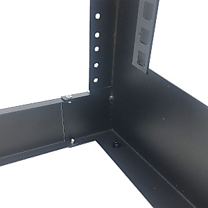 JINGCHENGMEI 4U Desktop Server Rack 19 inches Open Frame Rack- 2 Post Free-Standing Rack Switch Depth for Patch Panel, Data, AV, IT,Studio or Computer Equipment (JCM-DT4URack)