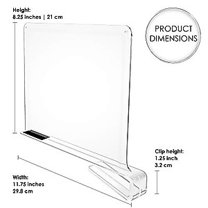 Elavain Heavy Duty Clear Shelf Dividers Closet Organizer | Closet Storage Shelf Organizer | Perfect Home Organization, Closet Organization, Craft Storage Shelves, Clothes Separator | Pack of 4