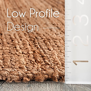 Triangle Weavers Knitted & Tucked Jute Area Rug for Bedroom, Living Room & More - Indoor Area Rug - 3 x 5 Feet - Solid Design - Natural Color