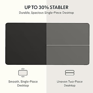 FLEXISPOT EN2 Whole-Piece Standing Desk with Clamp Power Strip, 55 x 28 Electric Stand Up Height Adjustable Desk with Cable Management (Black Frame + 55" Rustic Brown Desktop, 2 Packages)