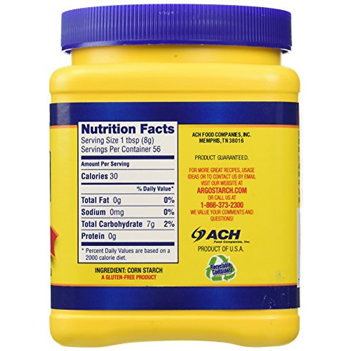 Argo 100% Pure Corn Starch, 16 Oz, Pack of 2