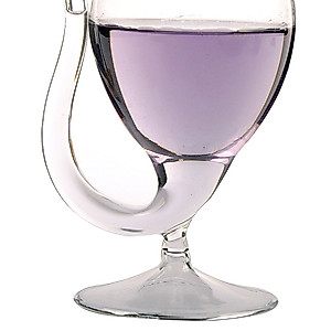 LOHOME Creative Vampire Filter Wine Glass, Clear Juice Cup, Goblet With Drinking Tube Straw High Gorosilicate Glass Wine Decanter, 300ml/10oz (Pack of 1)