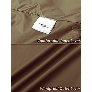 EKLENTSON Mens Jackets Lightweight Collared Golf Bomber Varsity Jackets for Men, Brown, X-Large