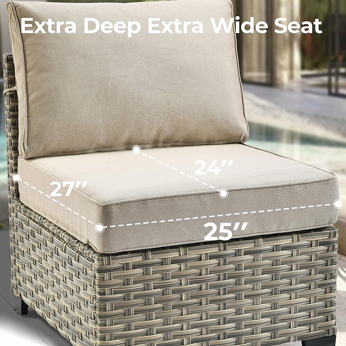 HOOOWOOO Outdoor Sectional Patio Furniture Set with Fire Pit Table,13 Pieces Wicker Conversation Sets L Shaped Couch,Extra Deep Out Door Sofa Outside Furniture with Swivel Chairs,Beige