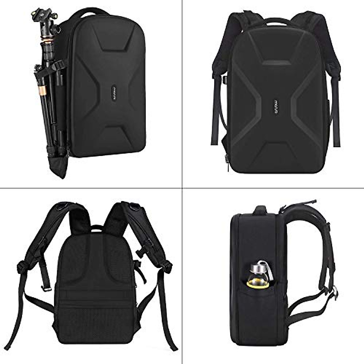 MOSISO Camera Backpack, DSLR/SLR/Mirrorless Insert Protection Photography Camera Bag Full Open Waterproof Hardshell Case with Tripod Holder&Laptop Compartment Compatible with Canon/Nikon/Sony, Black