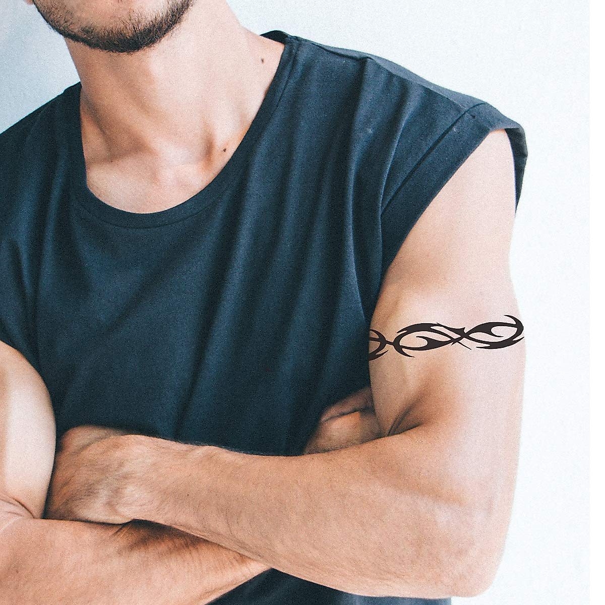 Variety Pack of Large Barbed Wire Temporary Tattoos | 9-Pack | Skin Safe | MADE IN THE USA | Removable