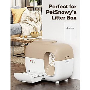 PetSnowy (2024 Premium Version) Snow⁺ Self Cleaning Cat Litter Box & 120 PCS Cat Litter Box Liners Bundle