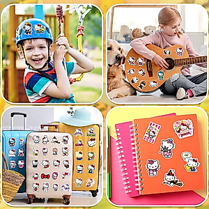 GOTOFUN Kitty Party Supplies, Kitty Slap Bracelets, 86PCS Party Favors Contains 36 Slap Bracelets and 50 Stickers, Great Birthday Gift for Boys Girls, Kawaii Goodie Bag Stuffers