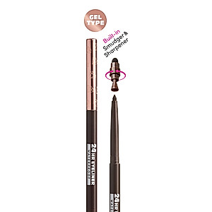 Ruby Kisses Waterproof Eyeliner, 24HR Waterproof Long-Lasting Mechanical Eyeliner Pencil with Built-in Sharpener, Smudgeproof 3 Pack (Blackest Black)
