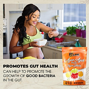 Agar Agar Powder 8oz - Vegan Gelatin Powder Unflavored - For Use in Baking, Vegan Jello, DIY Petri Dishes, as a Thickener and Gummy Candy Mixes – Nutrient Rich - by Fit Lane Nutrition