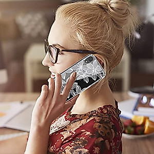 iPhone XR Case, RANZ Anti-Scratch Shockproof Series Clear Hard PC+ TPU Bumper Protective Cover Case for iPhone XR - White Flower