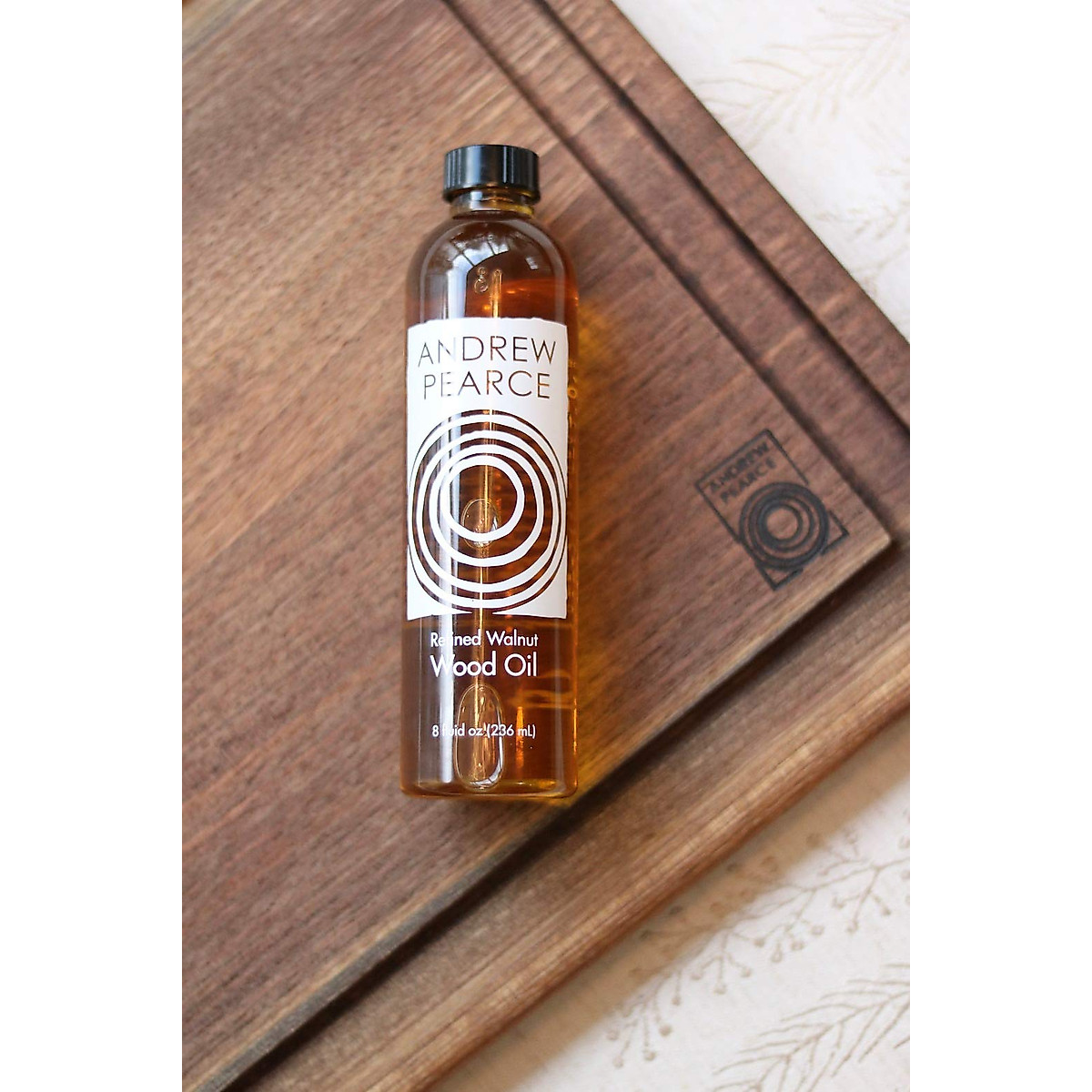 Andrew Pearce Premium Walnut Wood Oil Bowl Conditioner 8oz - Wooden Bowl and Cutting Board Oil