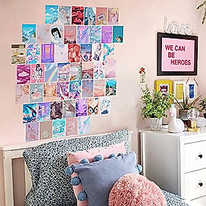 Kawaii Room Decor Aesthetic, 50pcs Kawaii Wall Decor for Anime Room Decor Pink Kawaii Stuff and Kawaii Bedroom Decor for Teen Girls, Kawaii Poster for Anime Walls, Anime Wall Collage Kit, Kawaii Stuff for Room