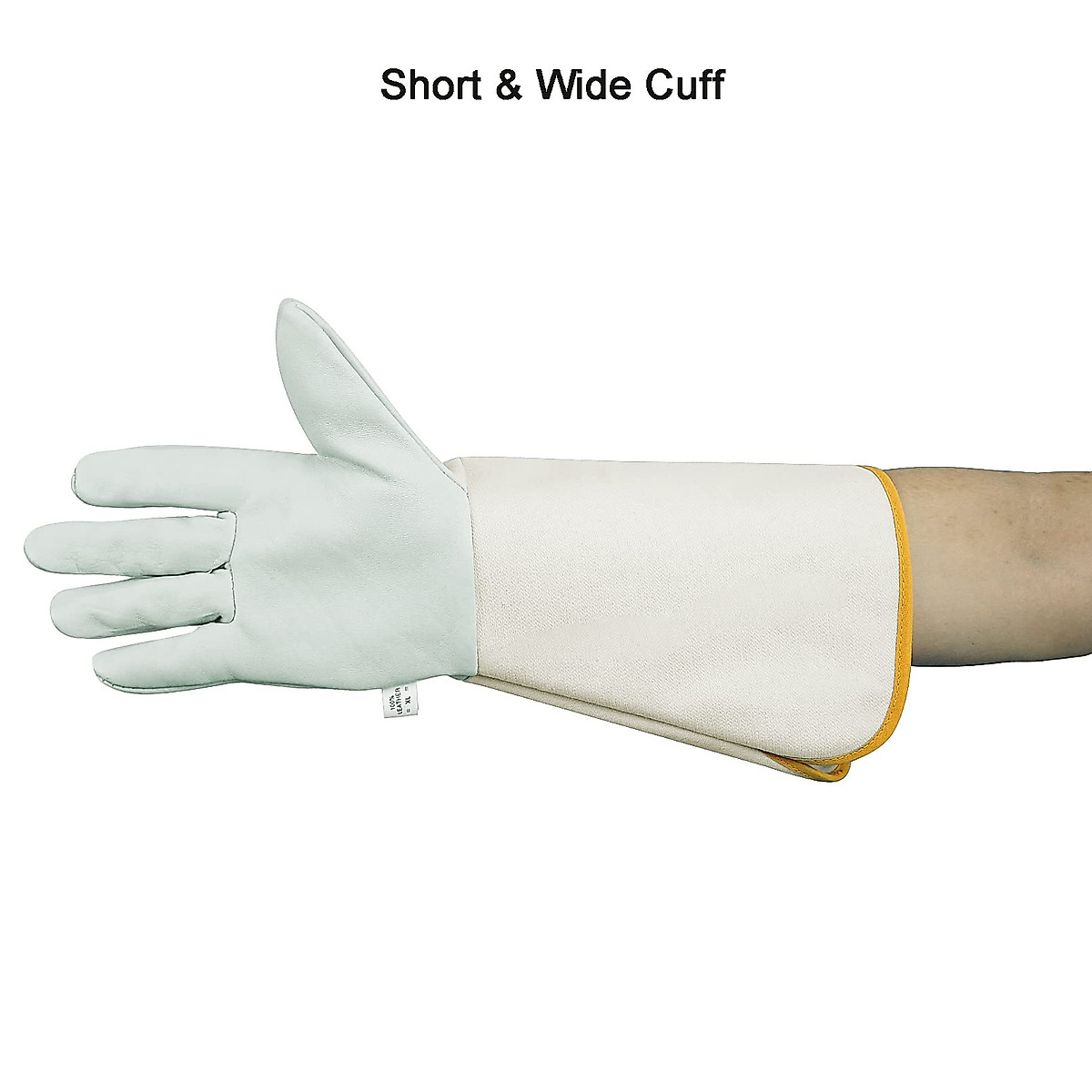 Luwint Leather Long Garden Gloves, Thorn Proof Rose Pruning Elbow Length Gardening Gloves for Men and Women, 1 Pair (L)