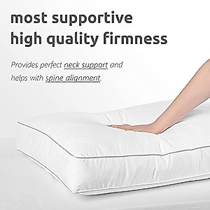 Dreamhood Extra Firm King Size 3.5" Gusseted Bed Pillow for Side Sleepers, Bring Better Sleeping Experience for Side Sleepers, Made in USA, 1 Pack, 18 x 34 Inches