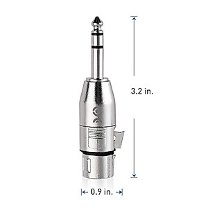 Cable Matters 2-Pack 6.35mm 1/4 Inch TRS to XLR Adapter - Male to Female