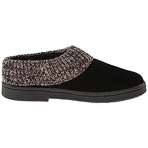 Clarks Women's Knit Scuff Slipper, Black, 8 M US