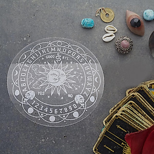 OSALADI 2pcs Pendulum Dashboard Metaphysical Message Board Dowsing Divination Board Portable Divination Board Divination Accessory Crystals for Crafts Pendulum Board Acrylic Skeleton Tool