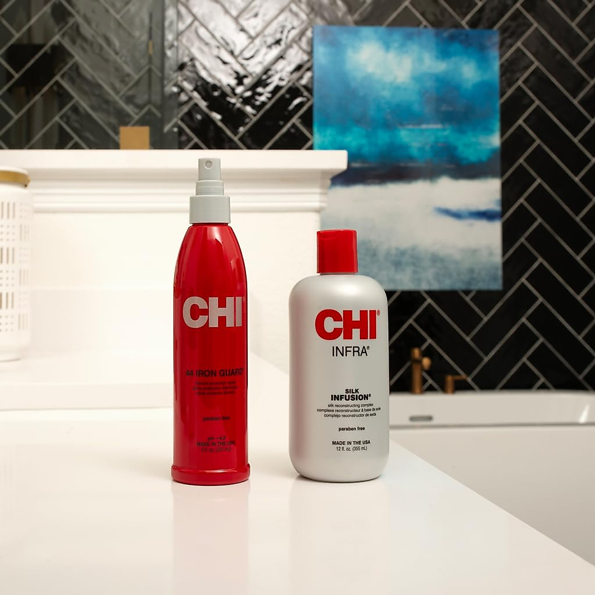 CHI Infra Silk Infusion, Leave-In Reconstructing Treatment To Strengthen & Protect All Hair Types, Alcohol-Free, 12 Oz
