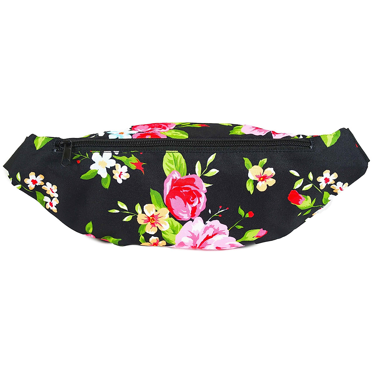 Vibe FESTIVAL GEAR Fanny Pack for Men Women - Many Prints - Black Holographic Silver Gold Cute Waist Bag for Festival Rave Hiking Running Cycling