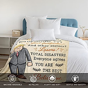 Sister Birthday Gifts from Sister, Best Sisters Ever Gifts from Sister Flannel Blanket for Birthday Gifts for Women Sisters from Sisters Mothers Day Valentines Christmas Throw Blanket 60"*50"