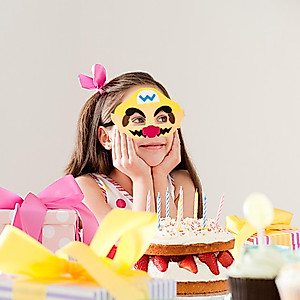 12Pcs Felt Mask,Bros Kids Party Favors,Game Themed Felt Masks,Birthday Game Themed Masks,Theme Felt Costume Toy,Role Play,Game Themed Party Supplies,Halloween Dress Up Party Supplies Boys Girls Gifts