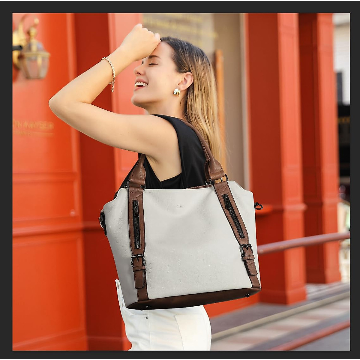 CLUCI Hobo Bags for Women Vegan Leather Handbags Large Ladies Purse Shoulder Bag