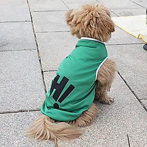 Dog Shirts Pets T-Shirt Soft Breathable Dogs Clothes for Small and Medium Dogs (Green, Large)