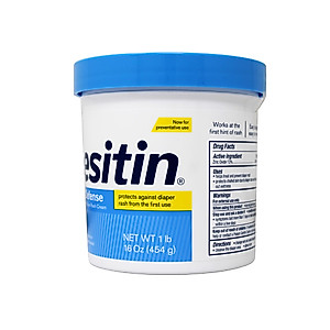 Desitin Daily Defense Baby Diaper Rash Cream with Zinc Oxide to Treat, Relieve & Prevent diaper rash, Hypoallergenic, Dye-, Phthalate- & Paraben-Free, 16 oz