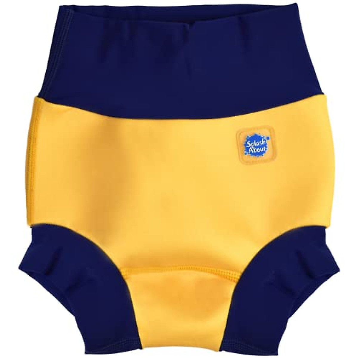 Splash About Happy Nappy Reusable Swim Diaper, Yellow & Navy, 6-12 Months