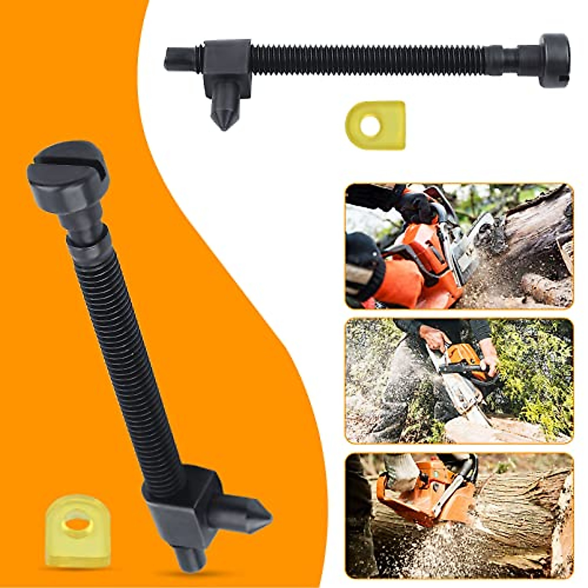 HAISHINE Pack of 2 Chain Adjuster Tensioner Screw for Husqvarna 42 44 50 51 55 Rancher 234 238 242 246 133 444 Chainsaw 501537101, 501 54 63 01