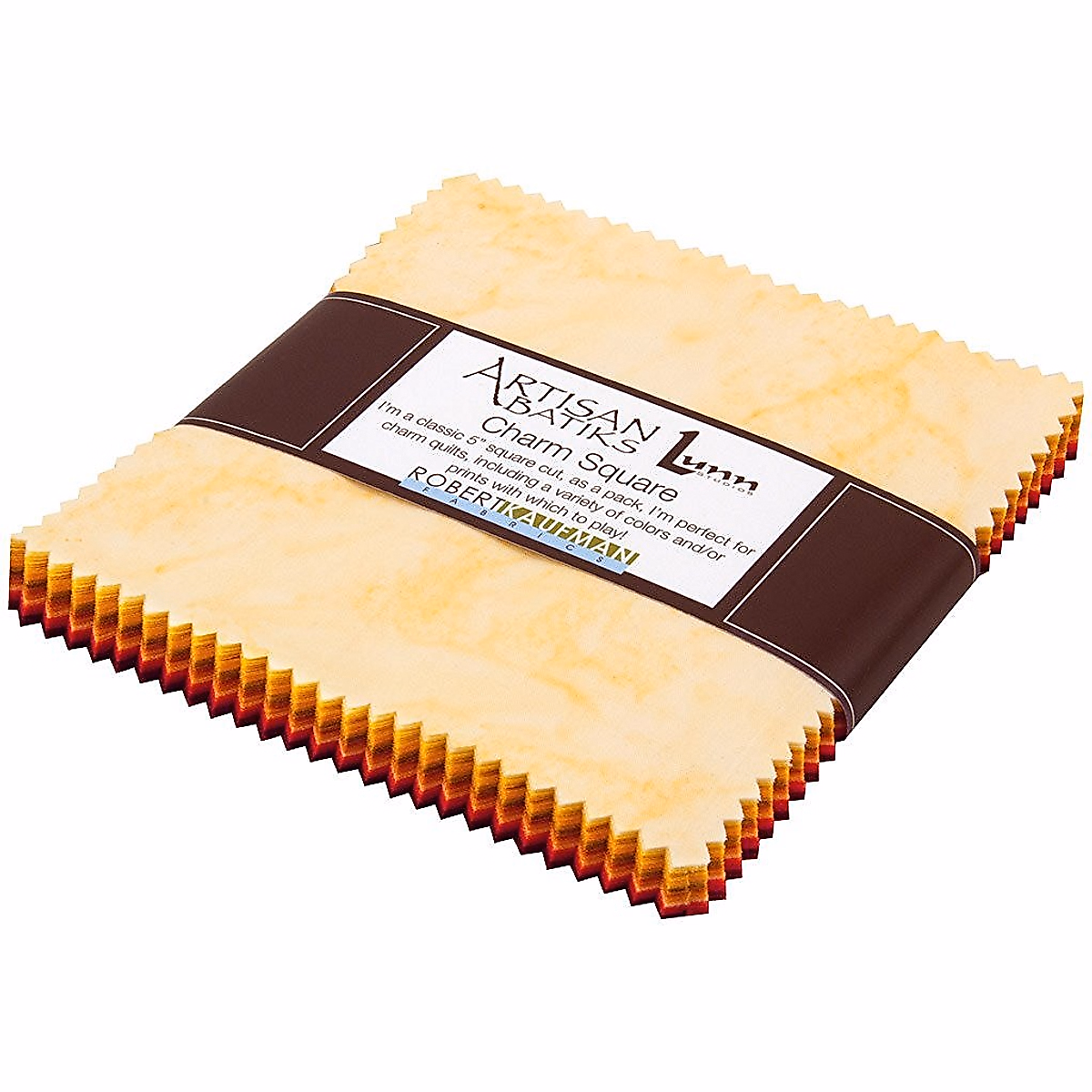 Lunn Studios PRISMA DYES LAVA FLOW BATIKS Precut 5-inch Charm Pack Cotton Fabric Quilting Squares Assortment Robert Kaufman CHS-269-42