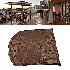 Heater Covers Garden Heater Cover Waterproof Sunproof Rainproof Patio Heater Dustproof Cover Protector for Courtyard Terrace Outdoor Patio Heater Cover Outdoor Heater for Covered Patio(Coffee)