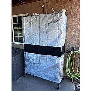 MOLLYAIR Wire Rack Cover, Suitable for Shelf 48X18X72in, Storage Shelf Unit Cover Used to Cover Sundries, Only Silver Black Cover