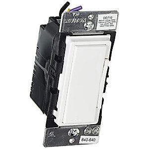 Leviton DD710-BLZ Decora Digital 0-10V Dimmer and Timer with Bluetooth Technology, White/Ivory/Light Almond