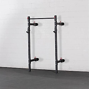 Titan Fitness T-3 Series 82-inch Wall Mounted Folding Power Rack, Space Savings Rack, Folds up to 5â€ from the Wall