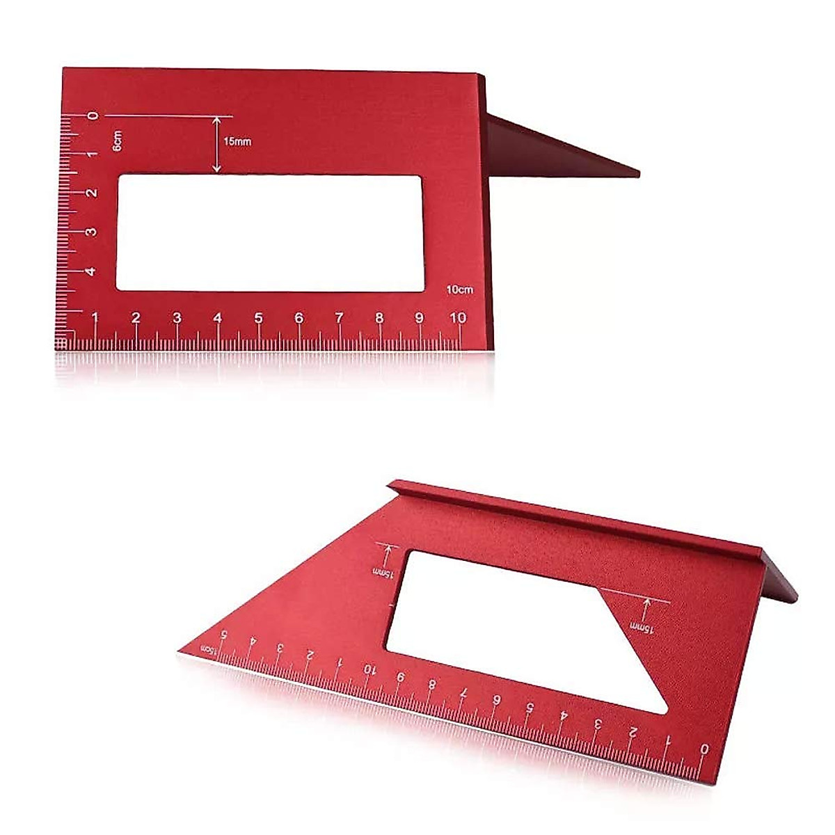 Aluminum Alloy square for woodworking Miter Scriber T Ruler 45/90 Degree Angle Ruler Angle Protractor Gauge with 2 Woodworking pencils