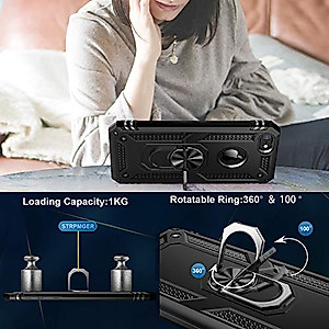 LUMARKE iPhone SE Case(2016),iPhone 5s Case,iPhone 5 Case with Tempered Glass Sreen Protector,Pass 16ft Drop Test Military Grade Cover Protective Phone Case for iPhone 5/5s/SE 2016 Black